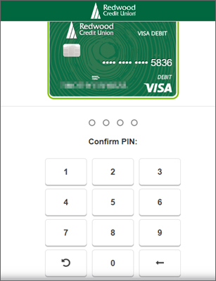 How do I change my Credit/Debit card PIN in the RCU mobile app?